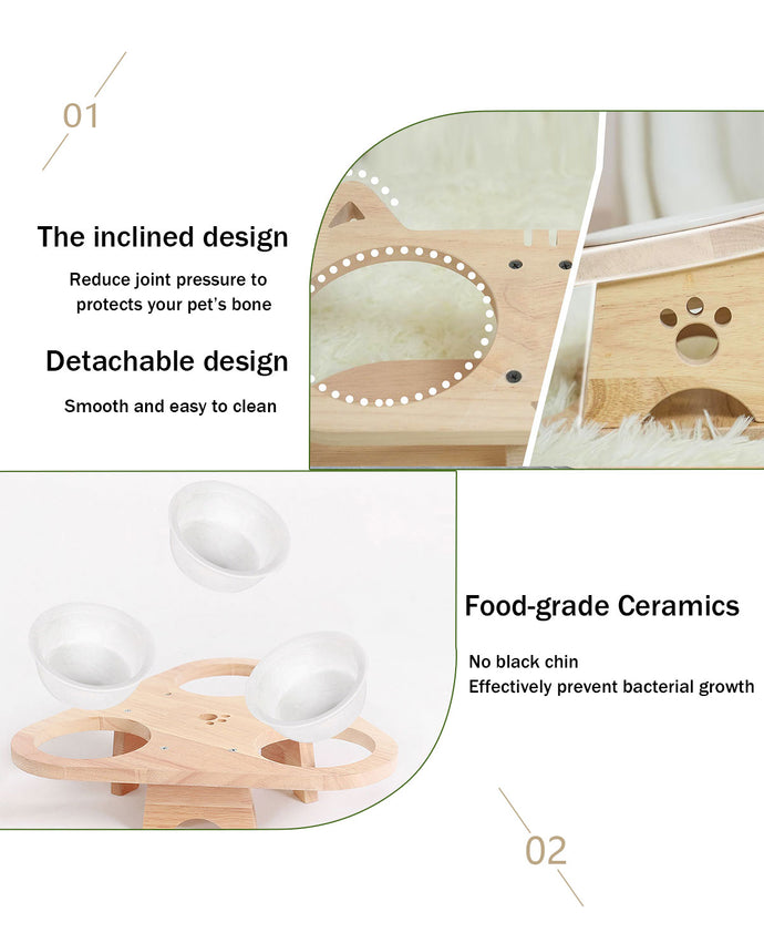 Cat Tree & Cat Tower | Rubberwood | Free shipping over AU & US | PETOMG ...