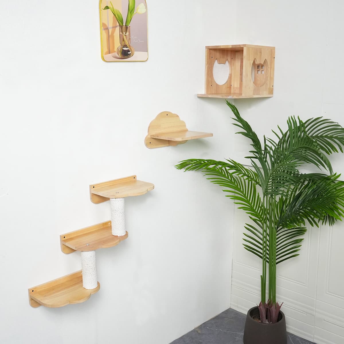 PETOMG DIY Cat Shelves, Cat Wall Furniture, Cat Wall Steps| Cat Wall M ...