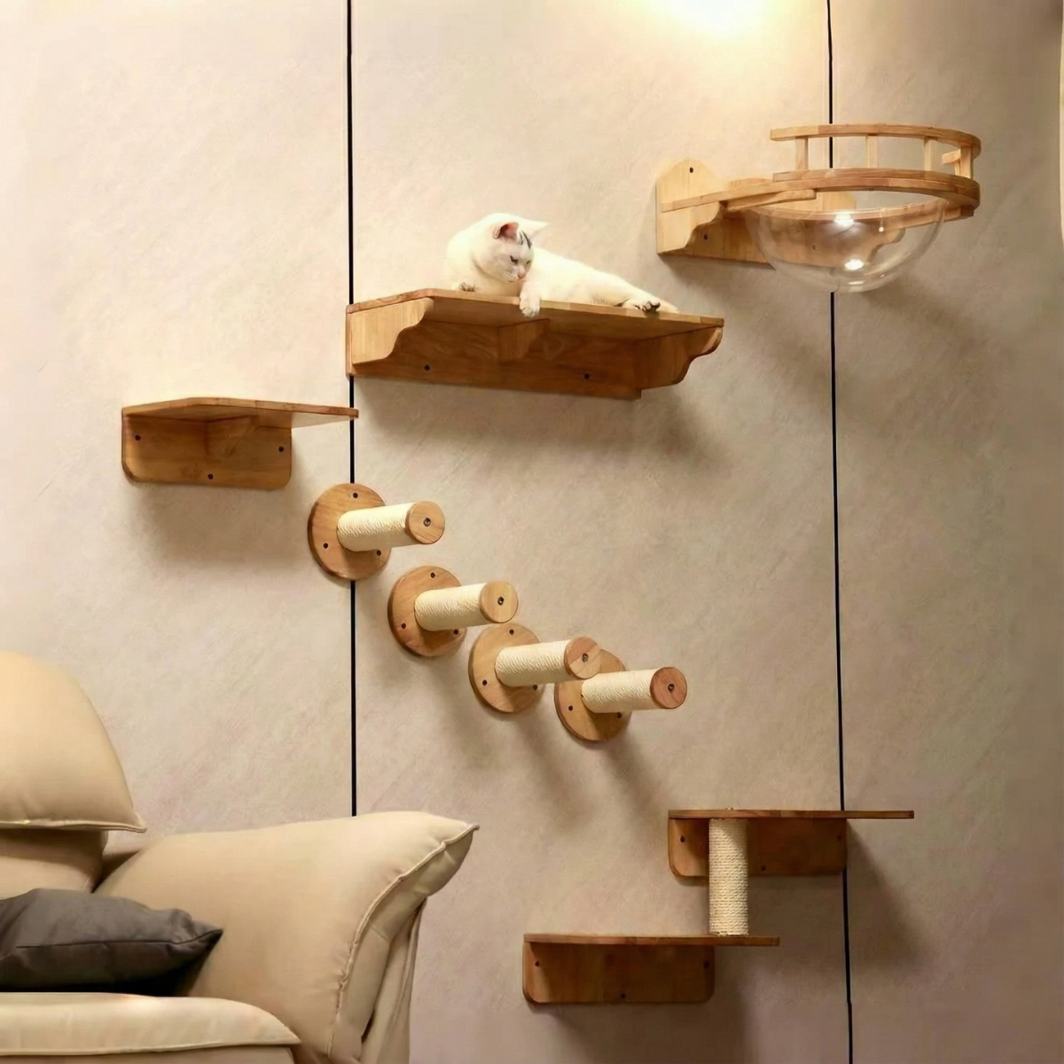 Cat Perch, Wall Mounted Spacecapsule (Corner), Cat Shelf | PETOMG – Petomg