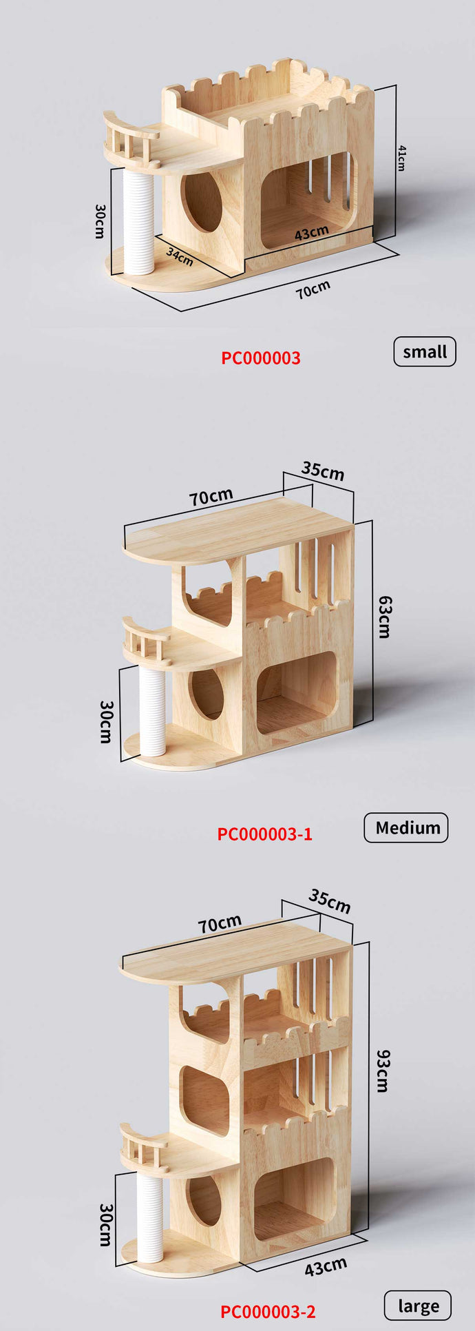 Cat Tree & Cat Tower | Rubberwood | Free shipping over AU & US | PETOMG ...